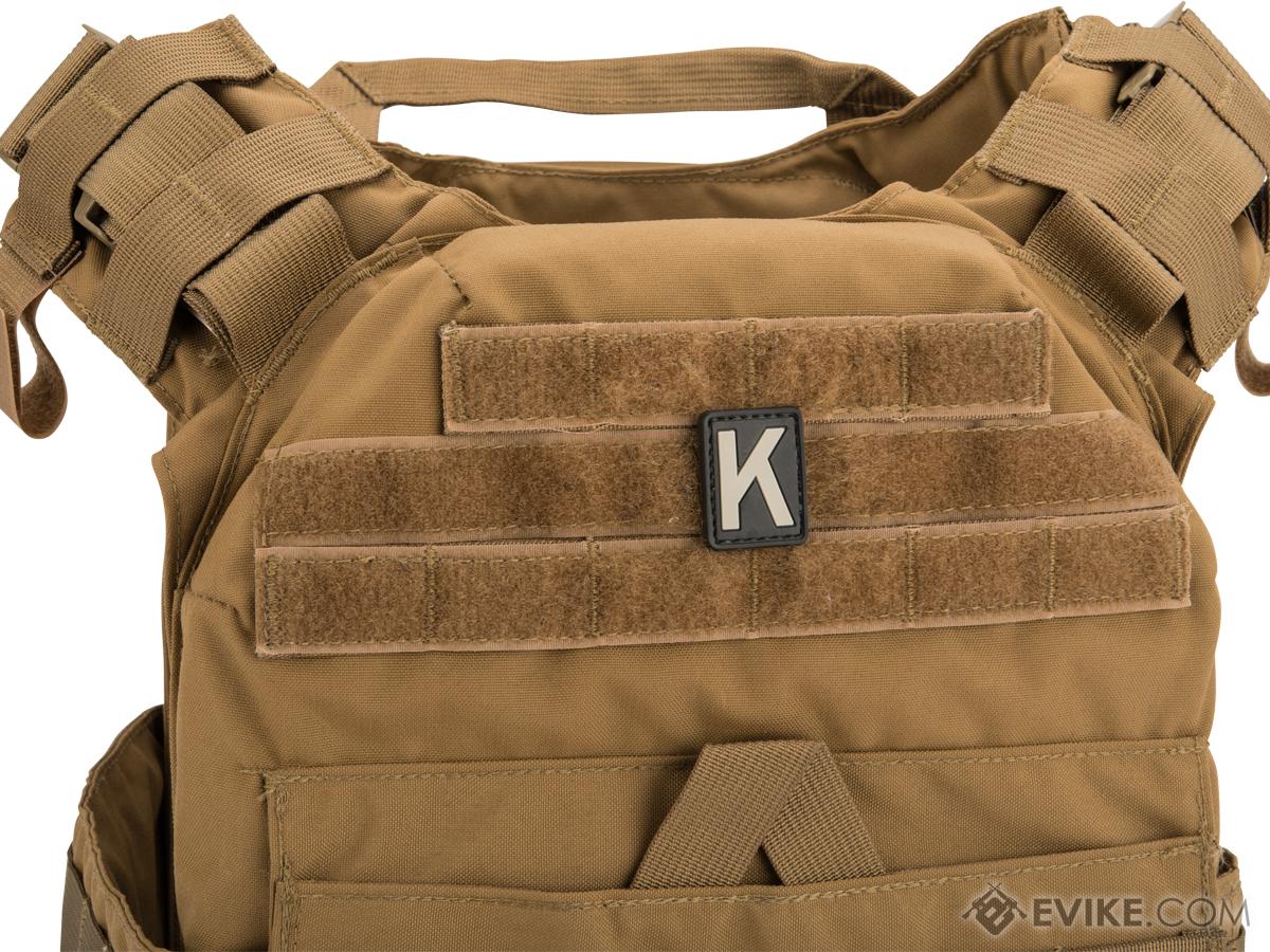 Evike.com PVC Hook and Loop Letters & Numbers Patch Black/Grey (Letter ...