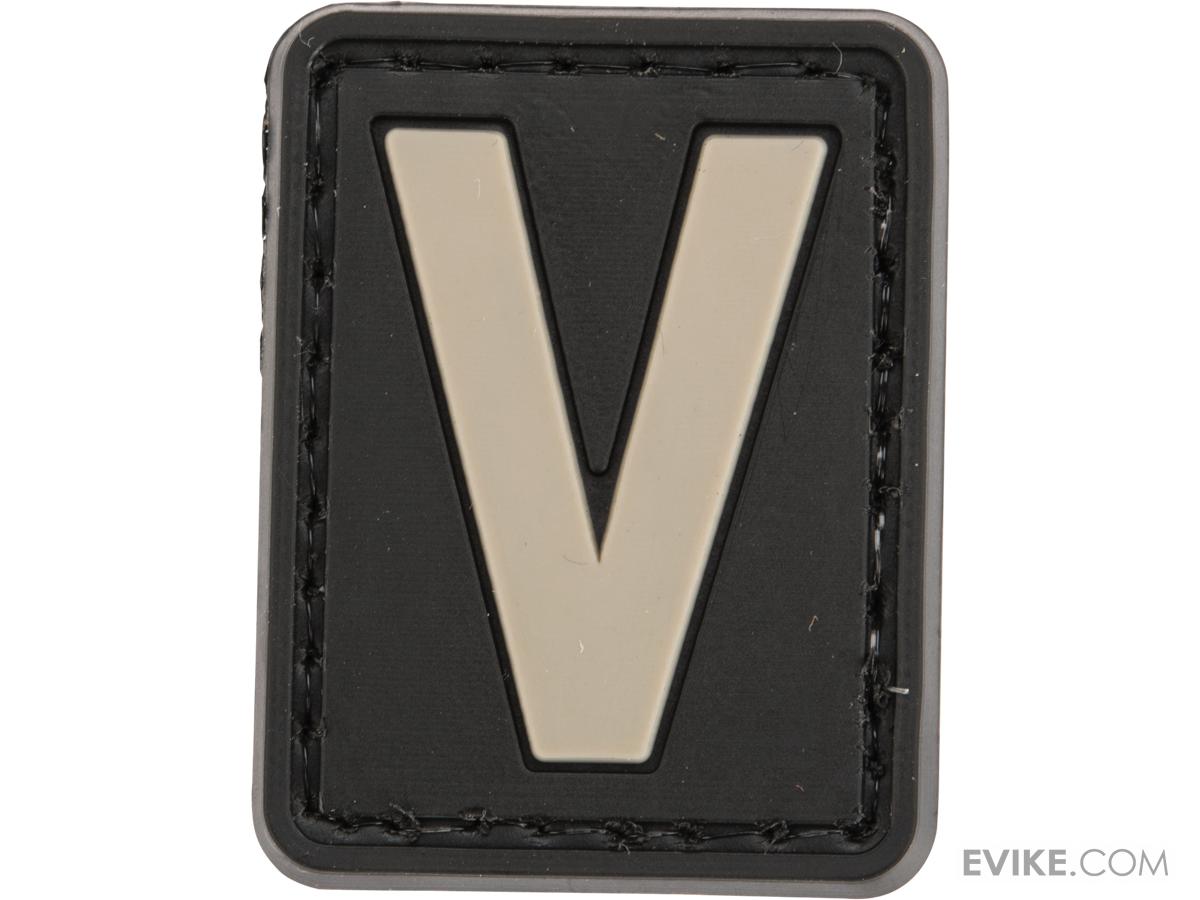 Evike.com PVC Hook and Loop Letters & Numbers Patch Black/Grey (Letter ...