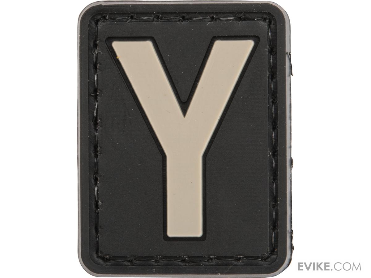Evike.com PVC Hook and Loop Letters & Numbers Patch Black/Grey (Letter ...