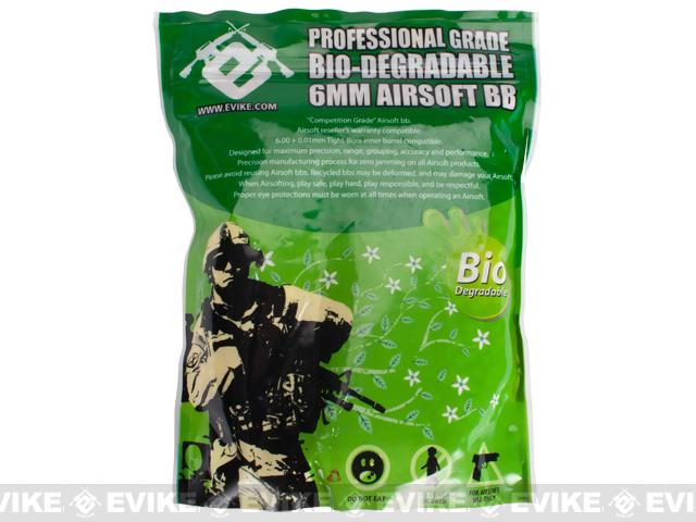 Evike Match Grade Biodegradable 6mm Airsoft BBs (Weight: .25g / 4000 Rounds / White ...
