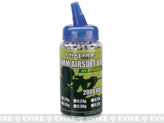 0.32g Match Grade Biodegradable 6mm Airsoft BBs - 2000rds, Accessories & Parts, BBs & Gas, Eco ...
