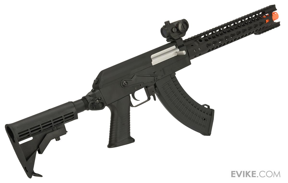 Evike Custom "AK Hybrid" Full Metal AK47 Airsoft AEG with 12.5" MOTS ...