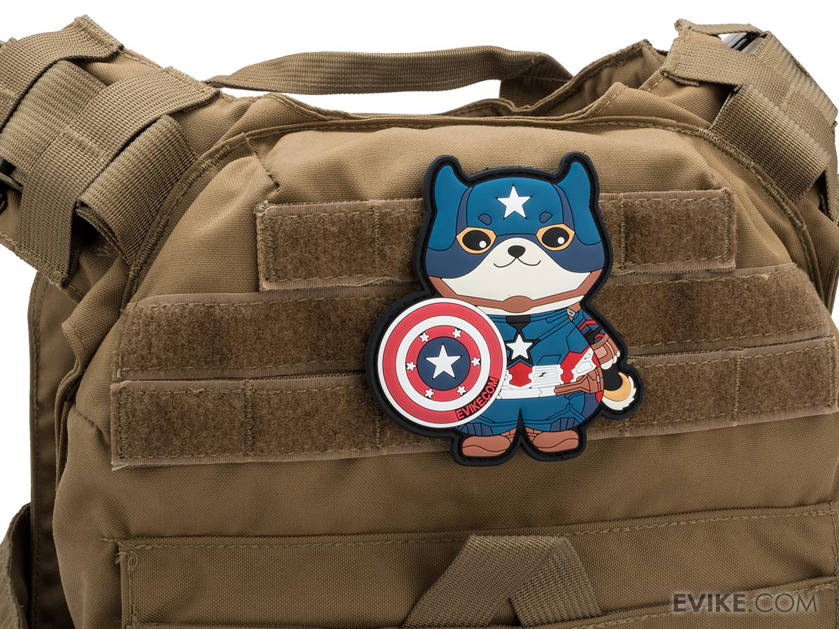 Evike.com "The DOGE" Hook & Loop PVC Morale Patch (Style: Captain Doge ...