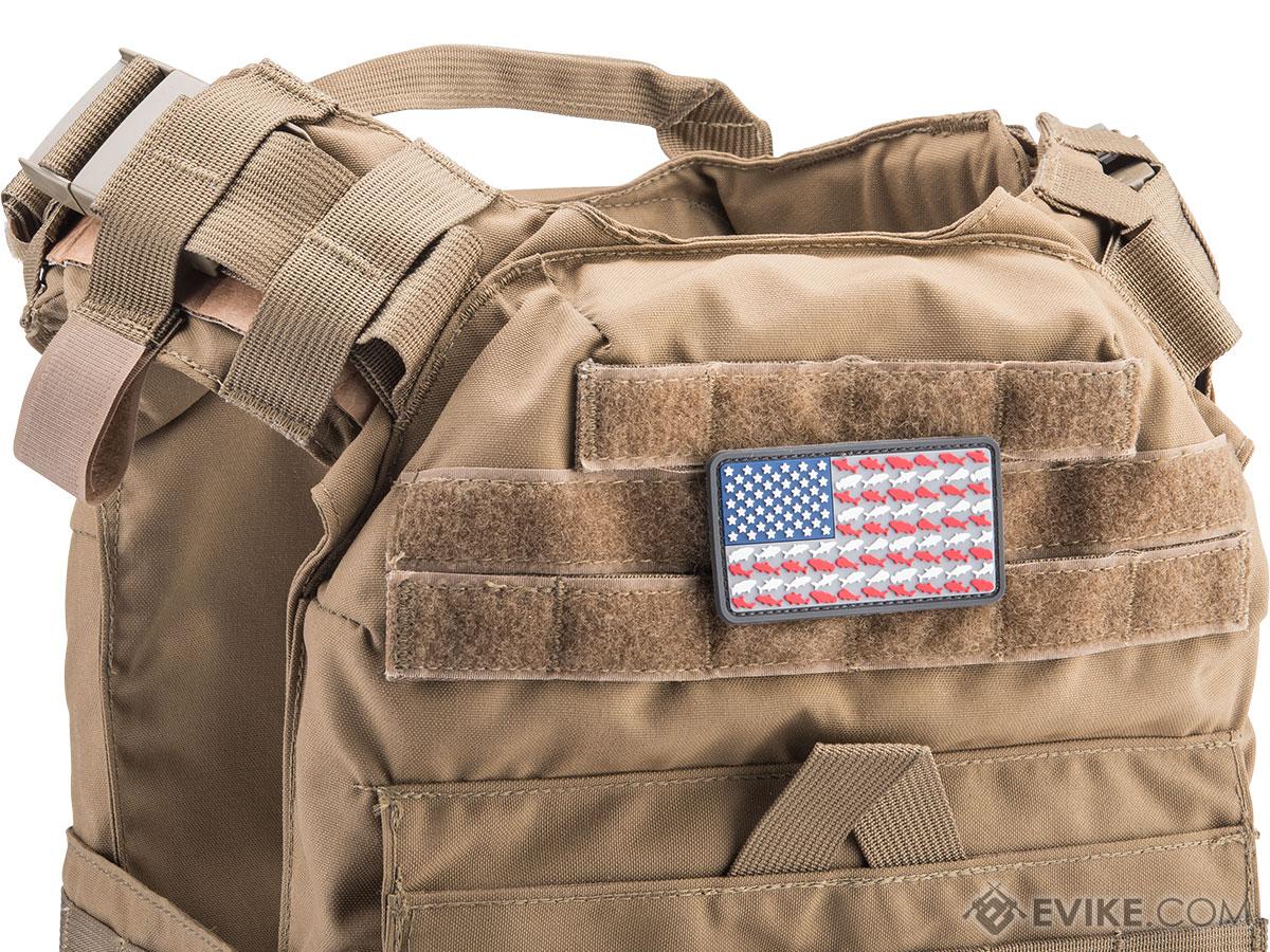 Evike.com "US Flag Fish" PVC Morale Patch, Tactical Gear/Apparel, Patches
