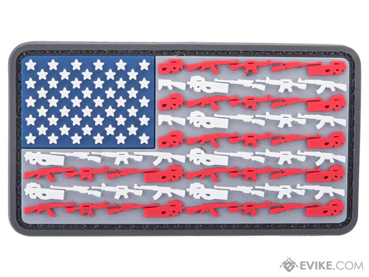 Evike.com "US Flag Guns" PVC Morale Patch, Tactical Gear/Apparel, Patches
