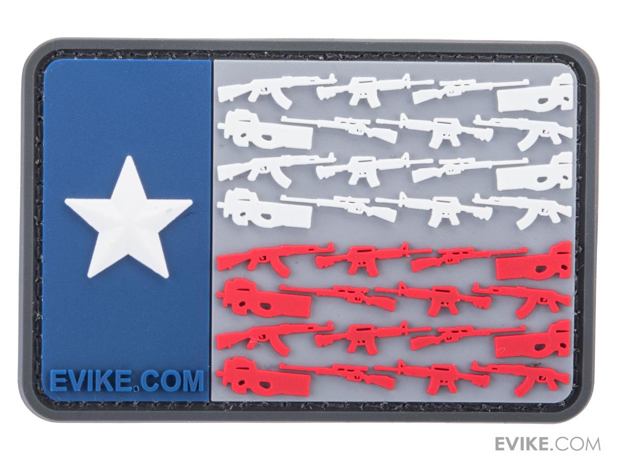 Evike.com "Texas Flag Guns" PVC Morale Patch, Tactical Gear/Apparel ...