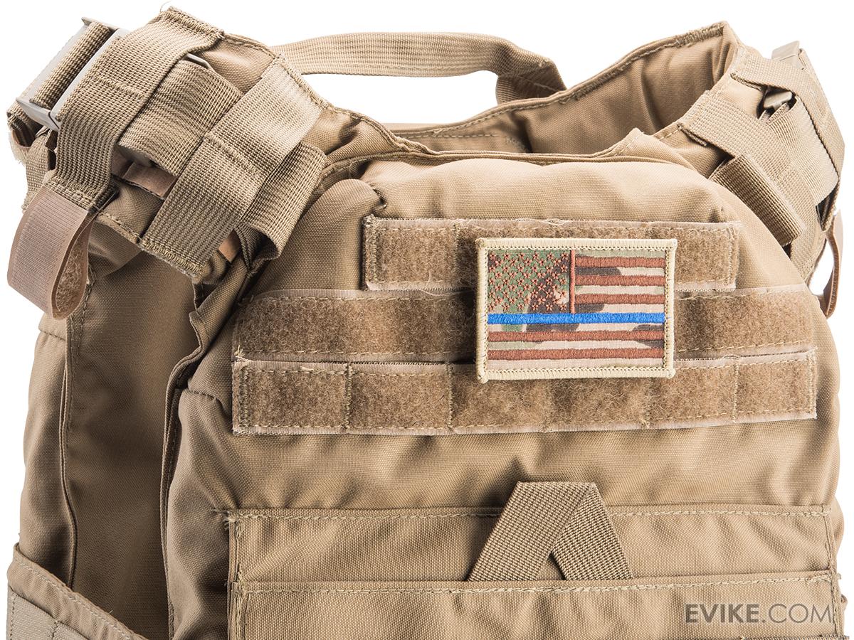 Evike.com Thin Blue Line Embroidered Flag Patch (Color: Multicam ...