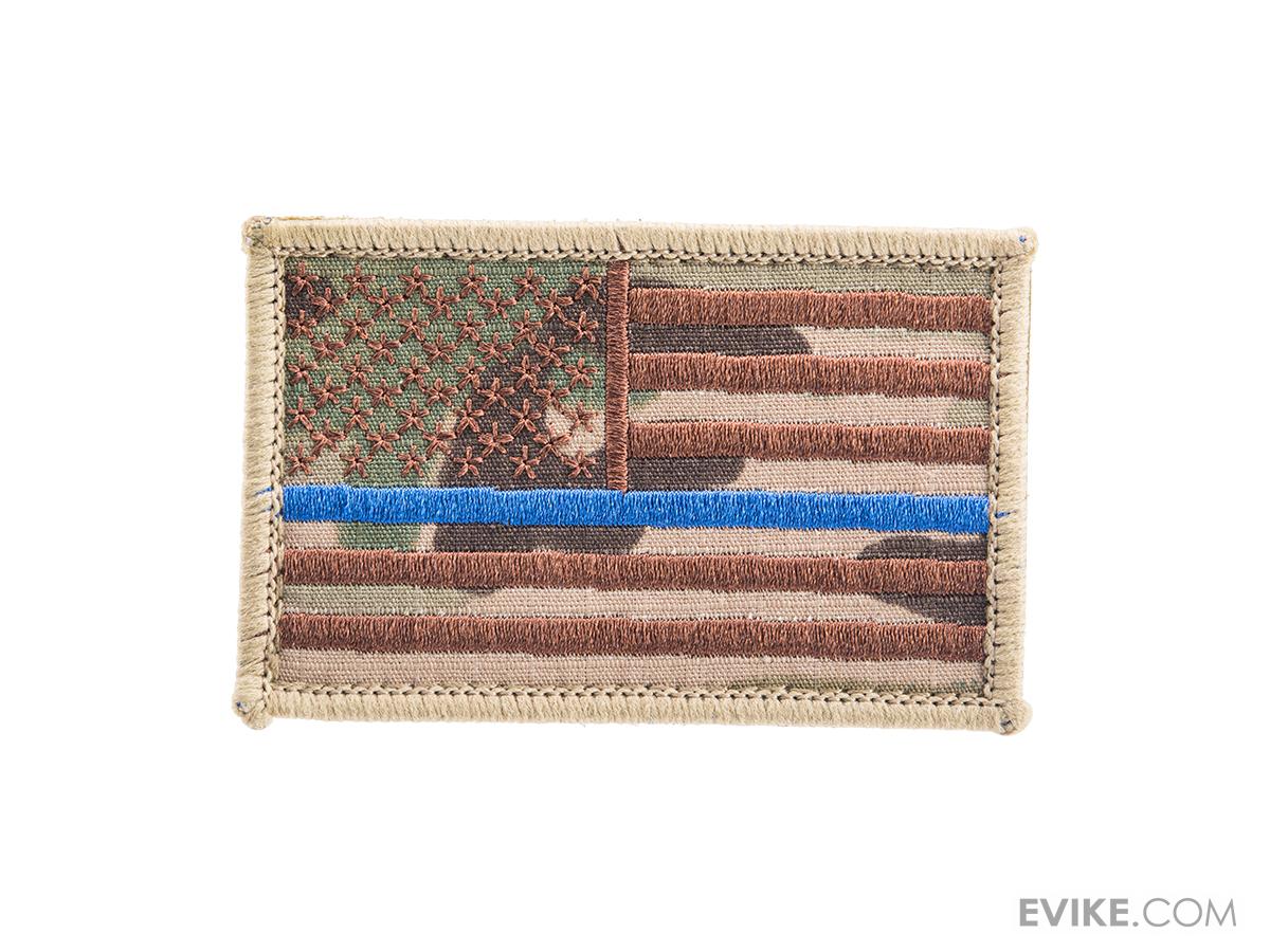 Evike.com Thin Blue Line Embroidered Flag Patch (Color: Multicam ...