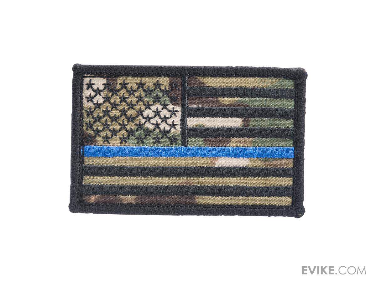 Evike.com Thin Blue Line Embroidered Flag Patch (Color: Multicam ...
