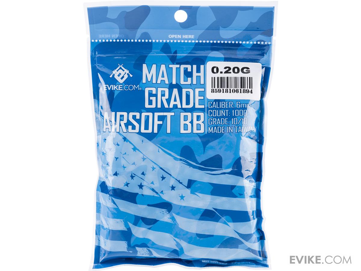 Evike.com Match Grade 6mm Airsoft BBs - 1000 Rounds (Weight: .20g ...