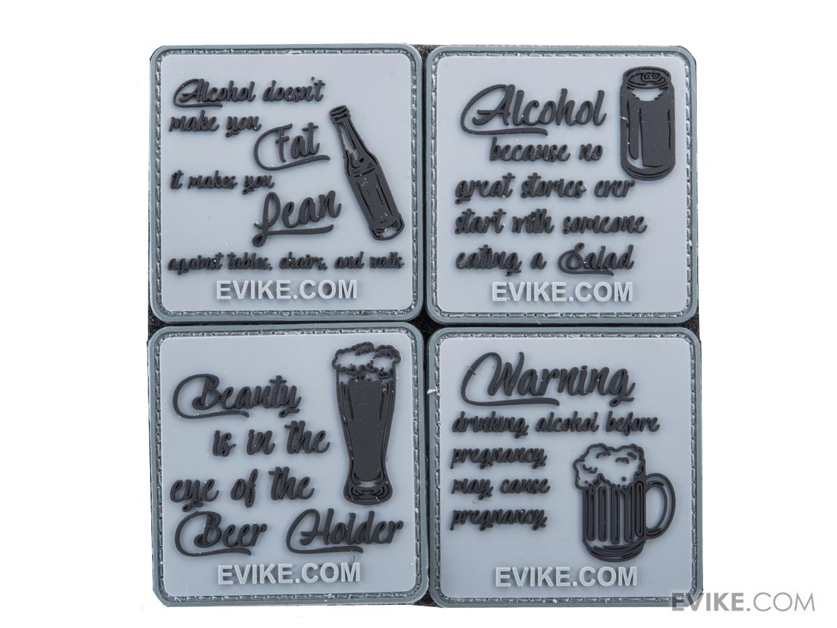 Evike.com "Alcohol Saying" PVC Morale Patch Set, Tactical Gear/Apparel ...