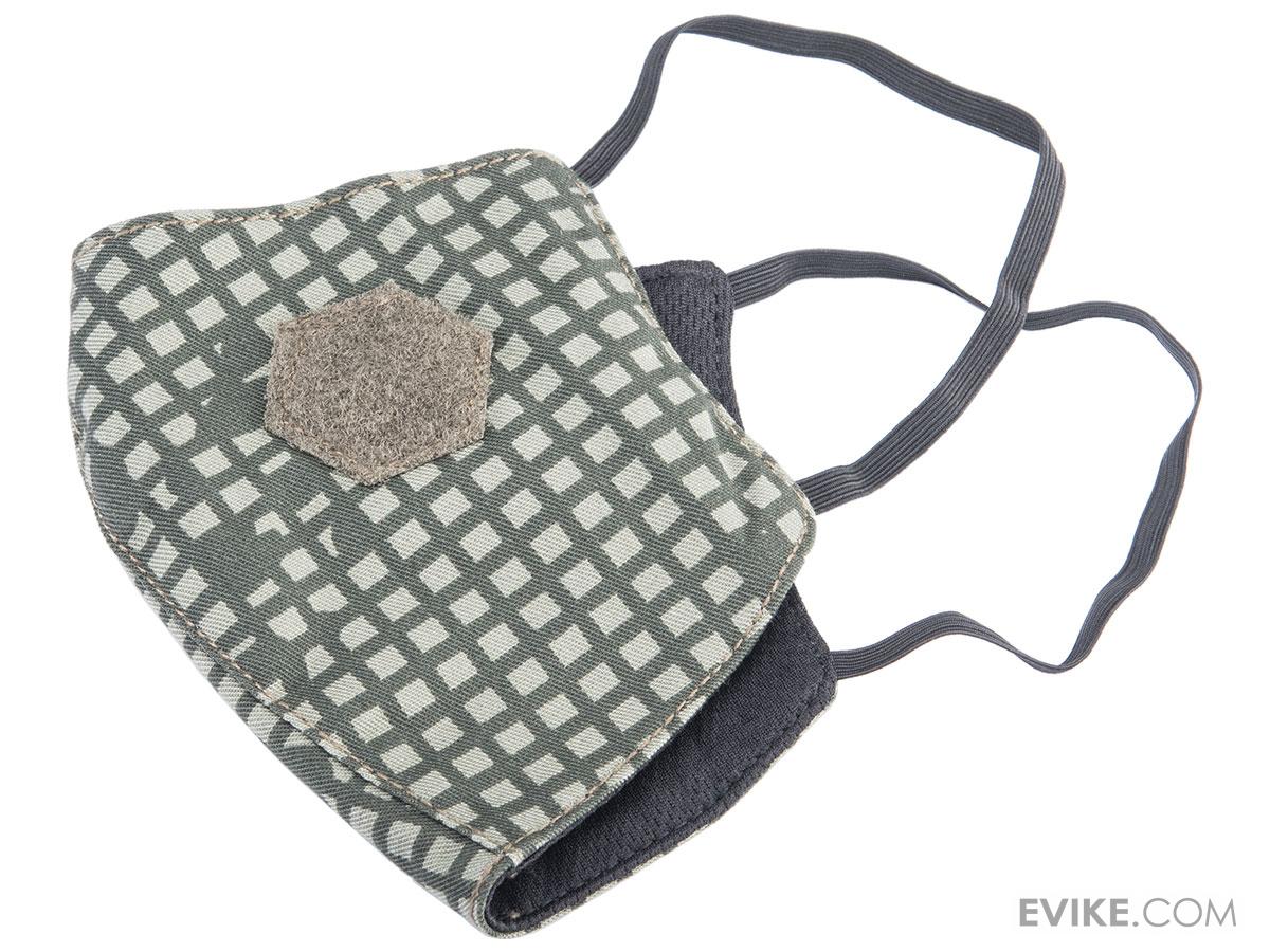 Evike.com Reusable Ripstop Face Mask w/ Hook-and-Loop Hex Patch Panel (Color: Multicam Black ...