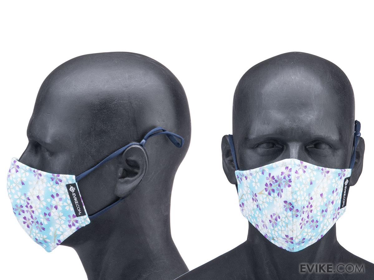 Evike.com NAMI Reusable Nano Face Mask (Color: Blue Cherry Blossoms ...