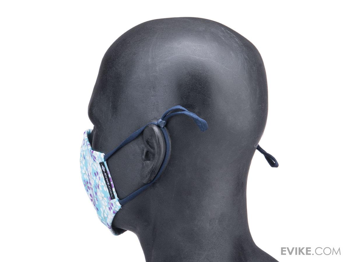 Evike.com NAMI Reusable Nano Face Mask (Color: Blue Cherry Blossoms ...