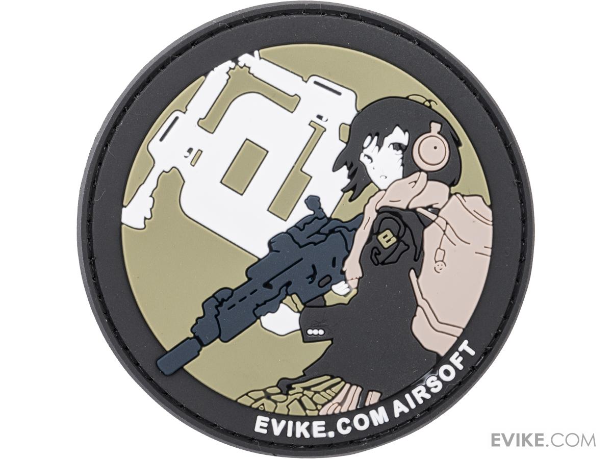 Evike.com "Gunner Girl" Airsoft PVC Hook and Loop Patch, Evike Stuff, e-SWAGG