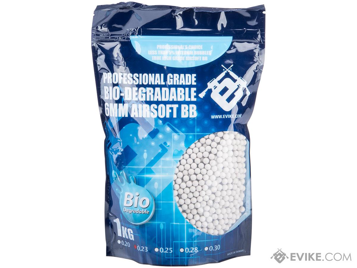 Evike Match Grade Biodegradable 6mm Airsoft BBs (Weight: .23g / 4300 Rounds / White ...