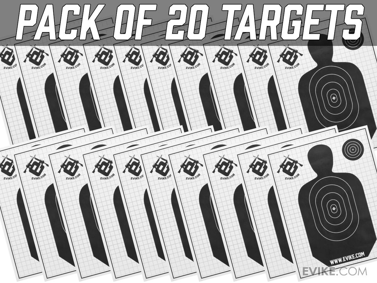 Evike.com Professional Paper Range Target (Quantity: Pack of 20 ...