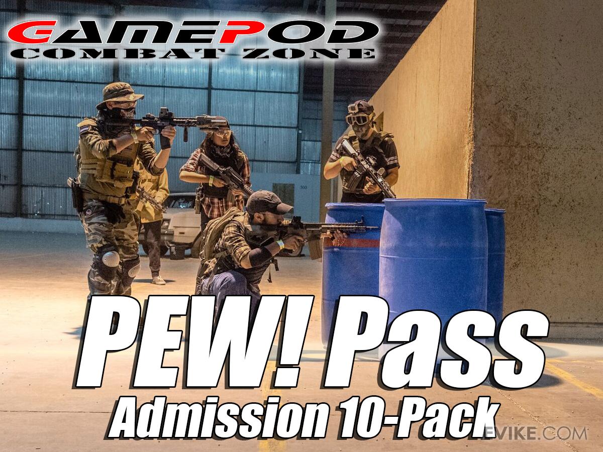 Gamepod Combat Zone Field Pew Pass Type Regular Admission 10 Entries