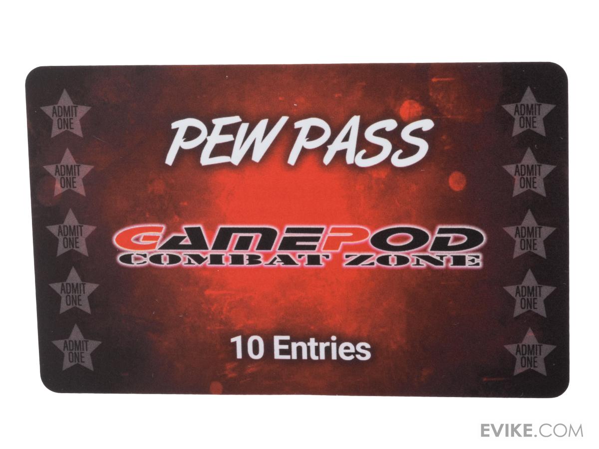 Gamepod Combat Zone Field Pew Pass Type Regular Admission 10 Entries