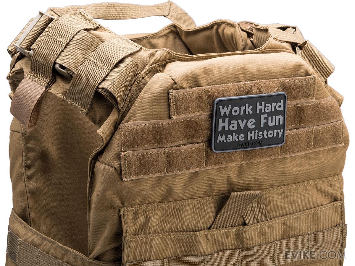 "Work Hard Have Fun" PVC Morale Patch, Tactical Gear/Apparel, Patches ...