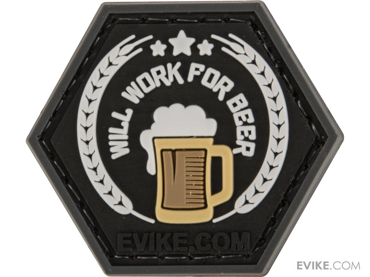 "Operator Profile PVC Hex Patch" Catchphrase Series 2 (Style: Will Work For Beer), Tactical Gear ...