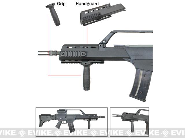 RIS Handguard Set for H&K G36 Series Airsoft AEG Rifles (Color: Black ...