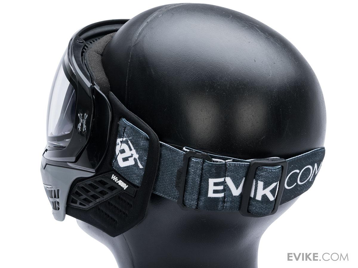 HK Army KLR Full Face Mask w/ Evike.com Headband (Color: Slate / Clear ...