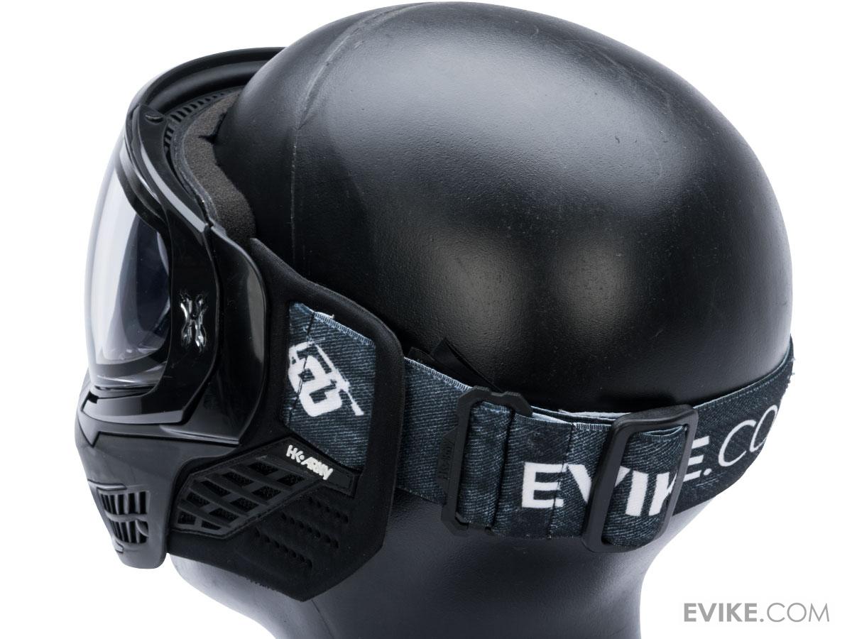 HK Army KLR Full Face Mask w/ Evike.com Headband (Color: Onyx / Clear ...