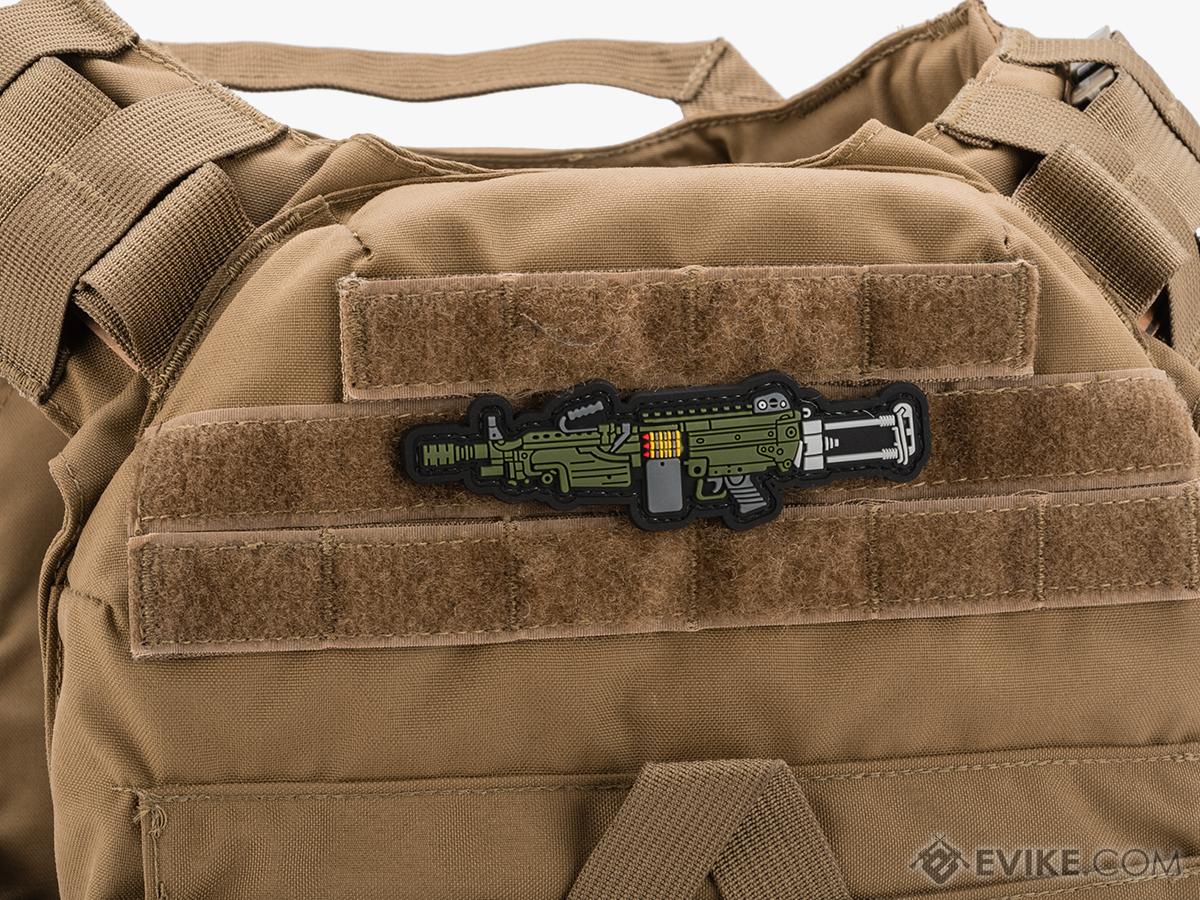 Evike.com PVC Morale Patch "Mini Gun" Series (Model: M249 / OD ...