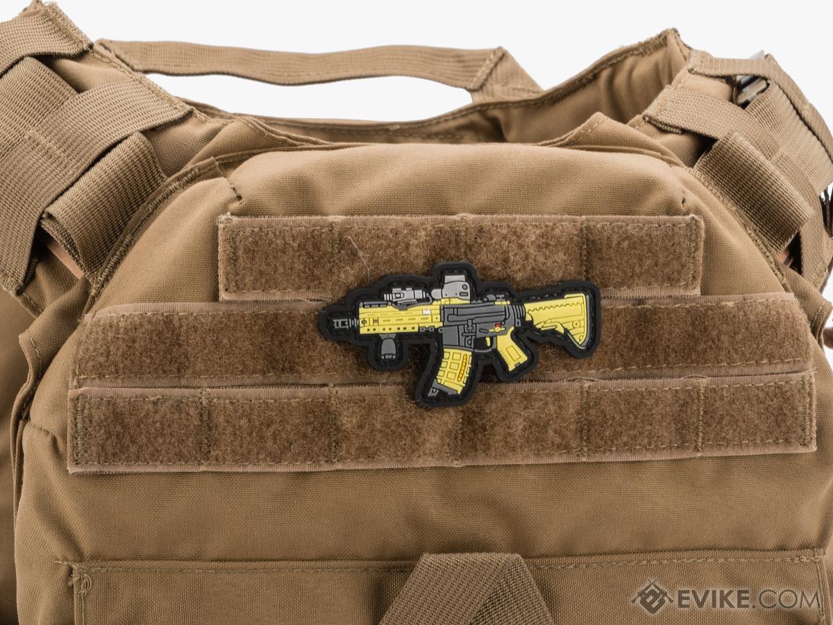 Evike.com PVC Morale Patch "Mini Gun" Series (Model: M4 SBR / Tan ...