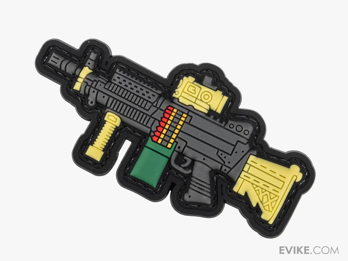 Evike.com PVC Morale Patch "Mini Gun" Series (Model: MK46 / Black ...