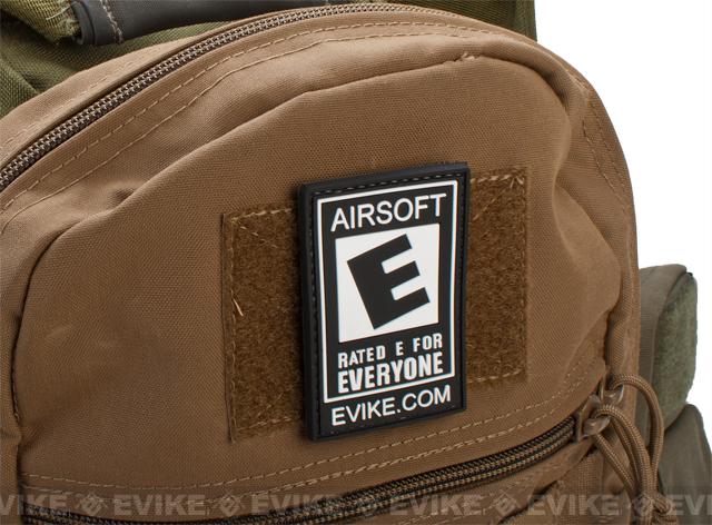 Officially Licensed Evike.com "Airsoft Rated E For Everyone" PVC Hook and Loop Patch, Evike ...