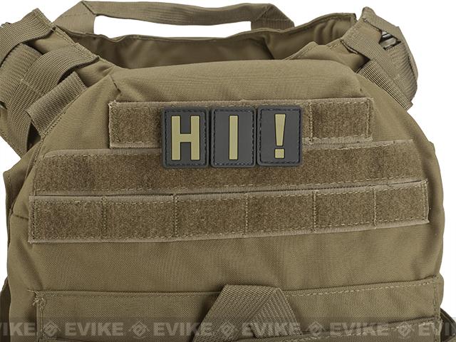 Evike.com PVC Hook and Loop Letters & Numbers Patch Black/Grey (Symbol ...
