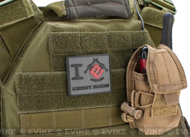 Evike "I Heart Airsoft Nation" PVC Hook and Loop Morale Patch, Tactical ...