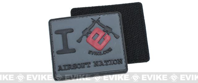 Evike "I Heart Airsoft Nation" PVC Hook and Loop Morale Patch, Tactical ...