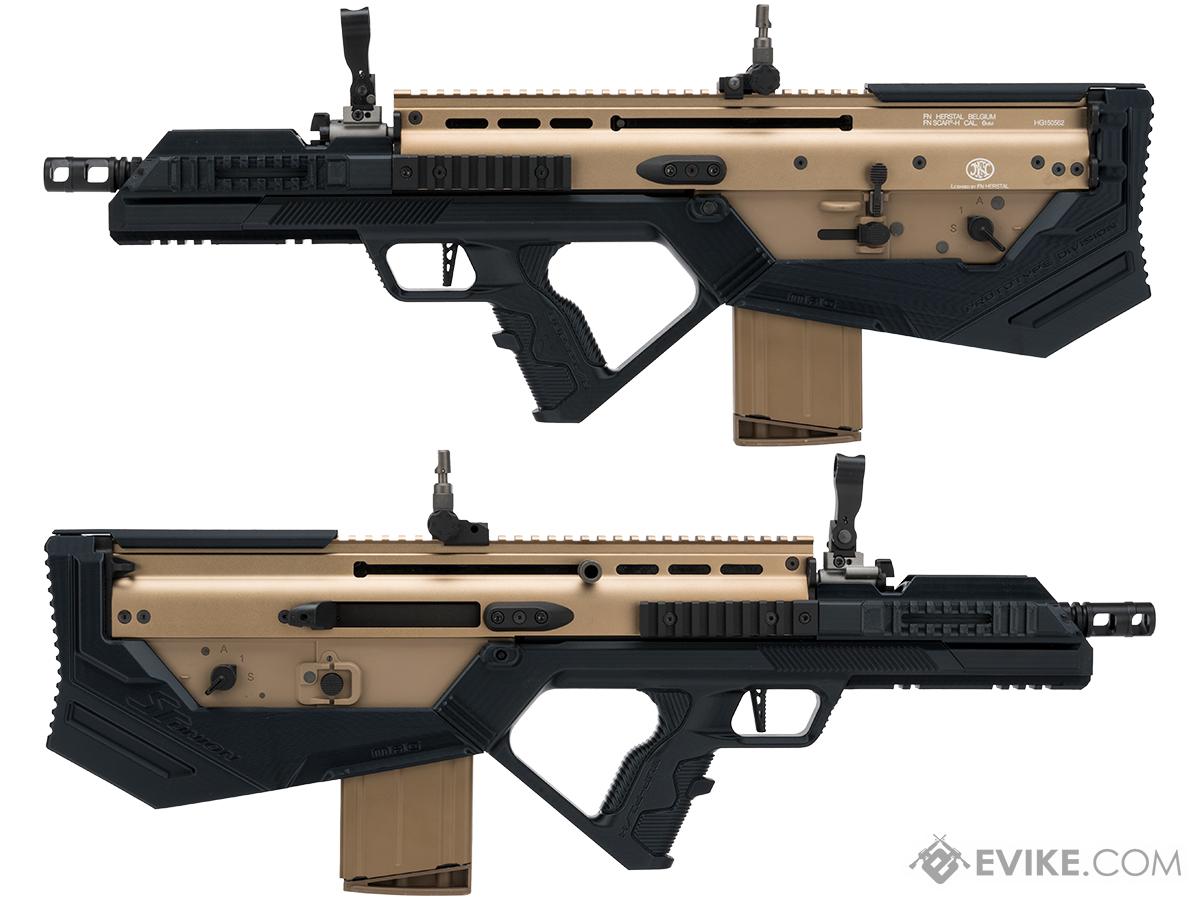 Evike.com Custom WE-Tech MK17 Gas Blowback Airsoft Rifle with SRU SCAR-H Bullpup Conversion Kit ...