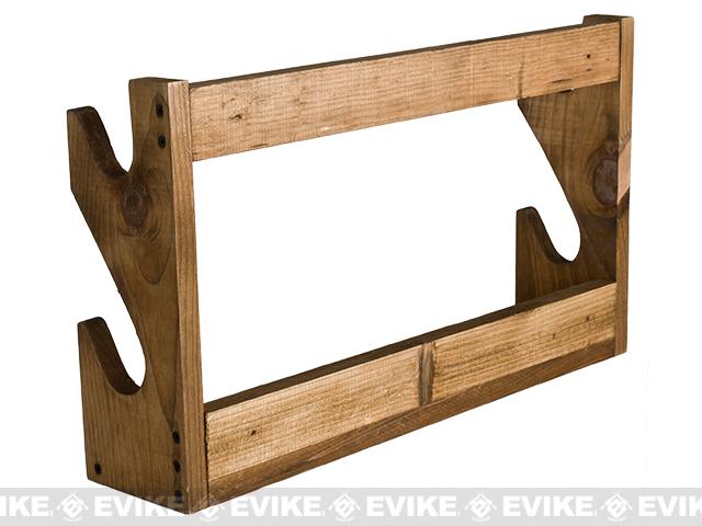 Evans Sports Traditional Solid Wood Rifle / Gun Rack (Capacity: 2 Long ...