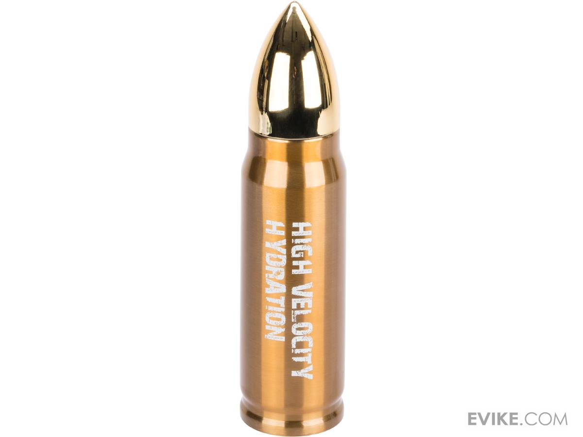Evike.com Stainless Steel "High Velocity Hydration" Bullet Water Bottle ...