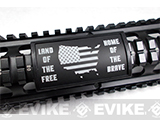 Custom Gun Rails Large Laser Engraved Aluminum Rail Cover (Type: U.S ...