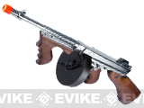 Thompson M1928 Chicago Typewriter Airsoft AEG Rifle - Nickle Plated ...