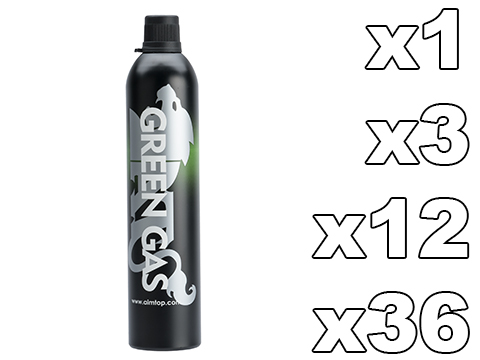 Aim Top / Airsoft Arms Power Large 1100 Green Gas (Quantity: 12 Cans ...