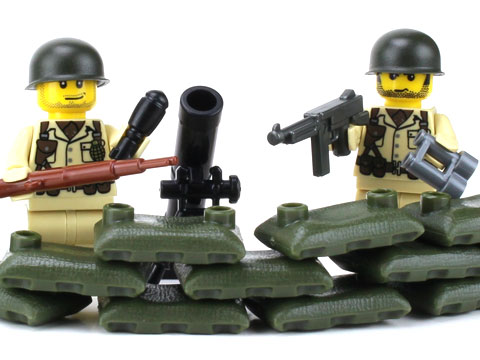 Battle Brick Customs Scenic Sets (Model: WWII US Army Mortar Team ...