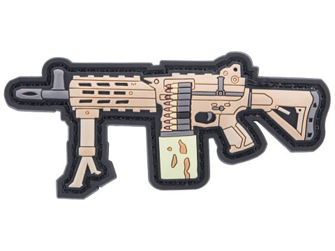 G&G IFF Hook & Loop PVC Airsoft Gun Patch (Model: LMG Tan), Tactical ...