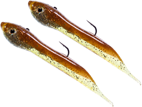 Hook Up Baits Handcrafted Soft Fishing Jigs (Color: Brown Gold / 4" / 1 ...