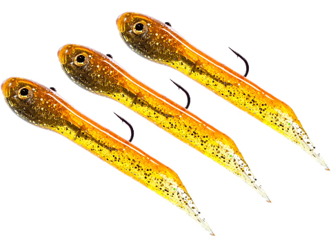 Hook Up Baits Handcrafted Soft Fishing Jigs (Color: Orange Gold / 3 ...