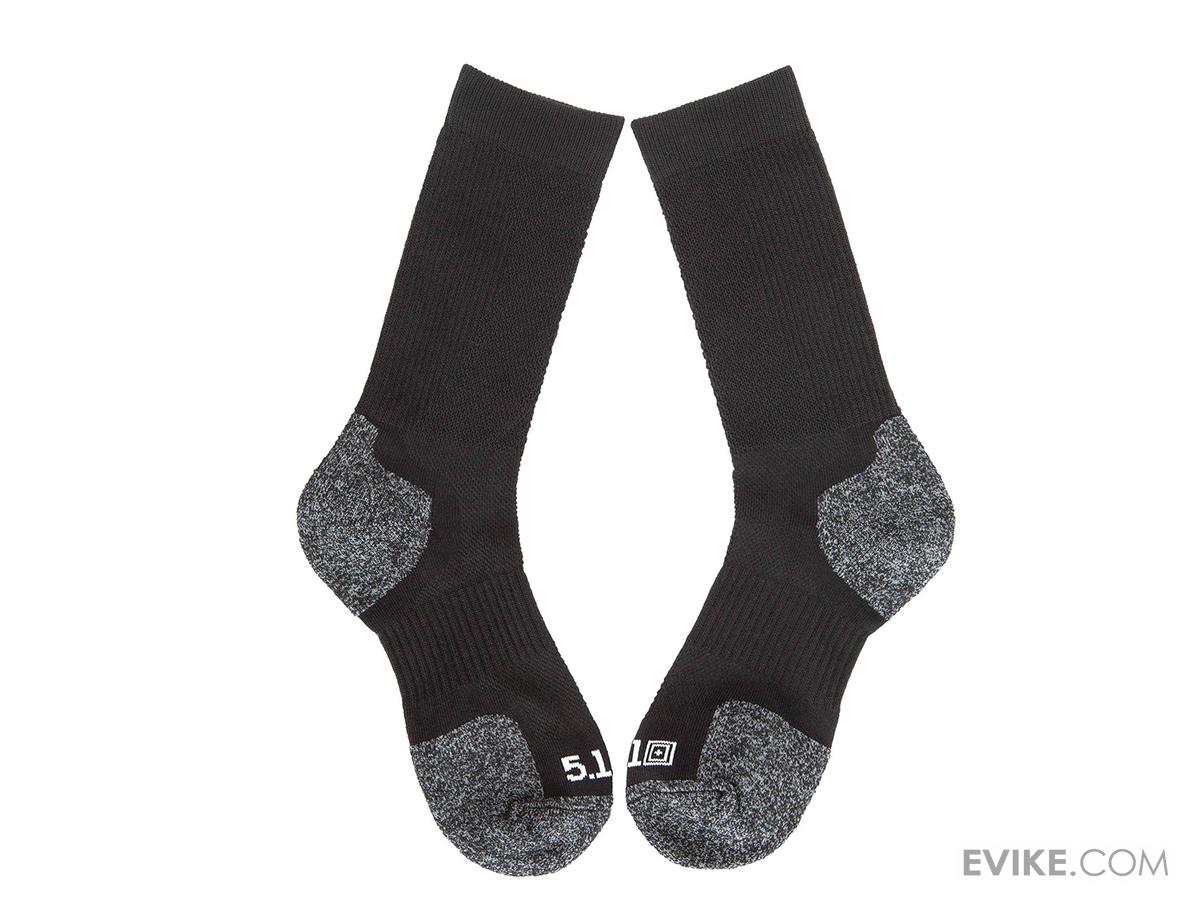 5.11 Tactical Slip Stream Crew Sock - Black (Size: Medium), Tactical ...