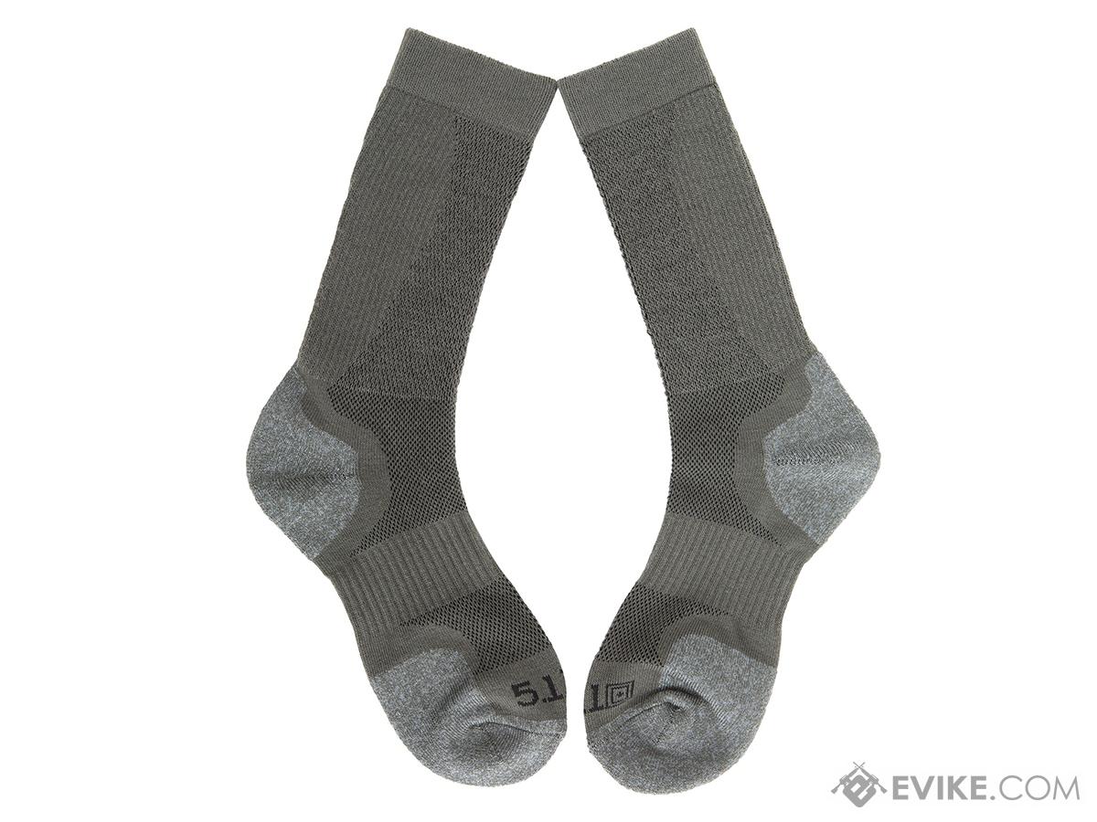 5.11 Tactical Slip Stream Crew Sock - Gun Metal (Size: Large), Tactical ...