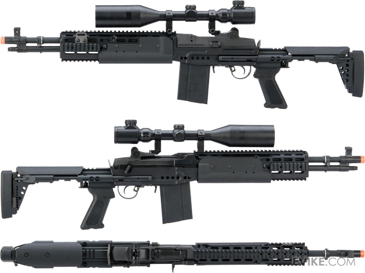 G&G Top Tech EBR M14 Airsoft AEG Rifle w/ Version 2.0 ETU MOSFET (Color: Black / Short Barrel ...