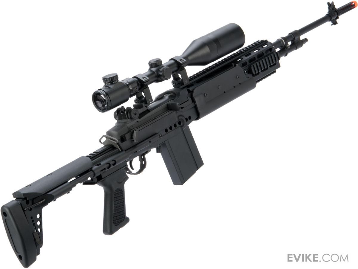 G&G Top Tech EBR M14 Airsoft AEG Rifle w/ Version 2.0 ETU MOSFET (Color: Black / Long Barrel ...