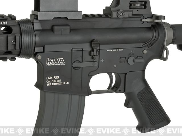 KWA Full Metal PTR LM4 Airsoft Gas Blowback Rifle w/ RIS Handguard ...